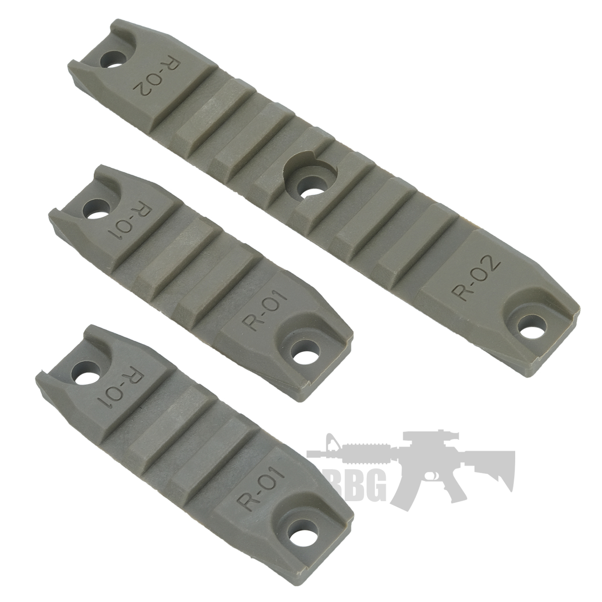 Tactical Nylon Picatinny Rail Set 3PCS Tan - Just Air Guns