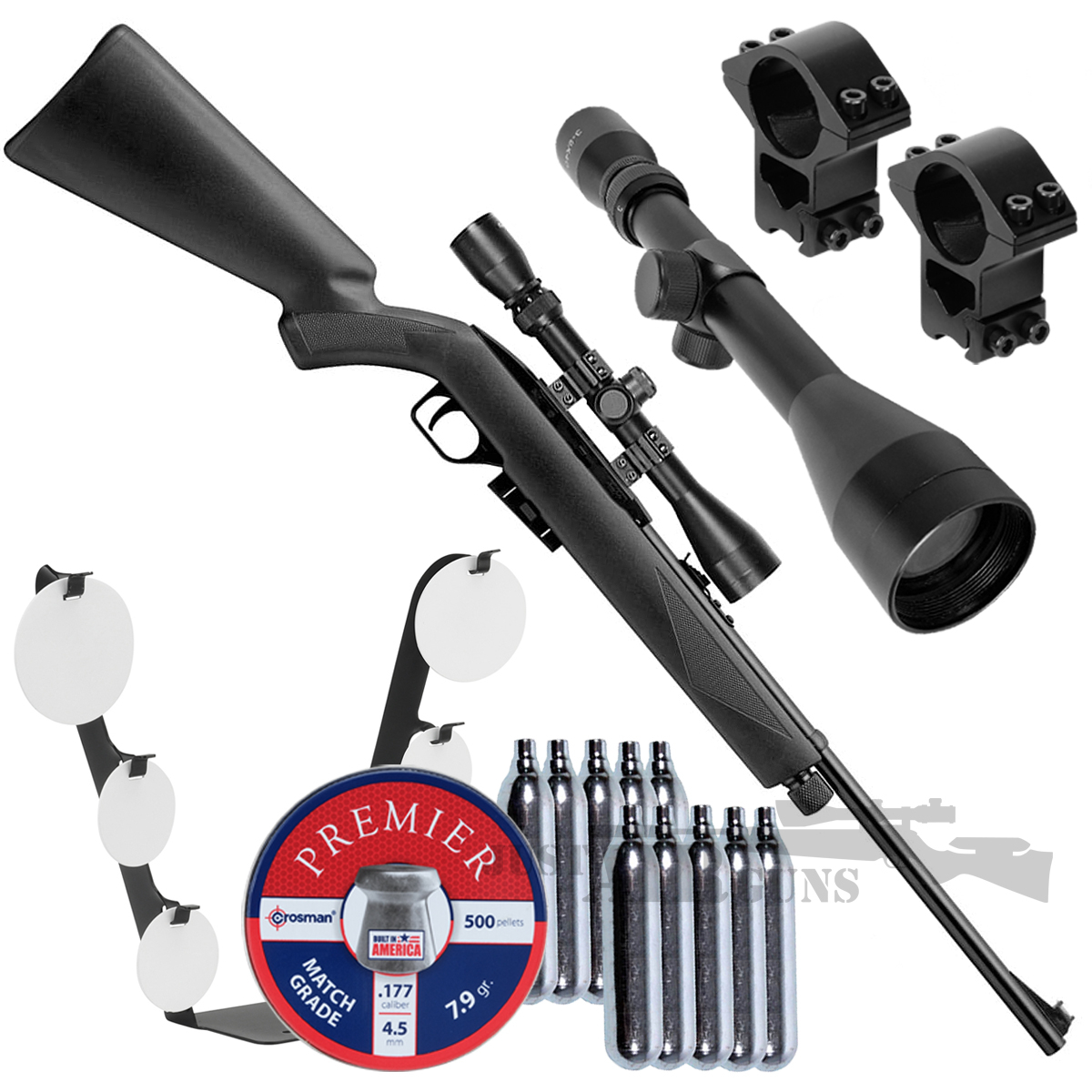 Crosman 1077 CO2 Repeater Bundle Air Rifle Set - Just Air Guns