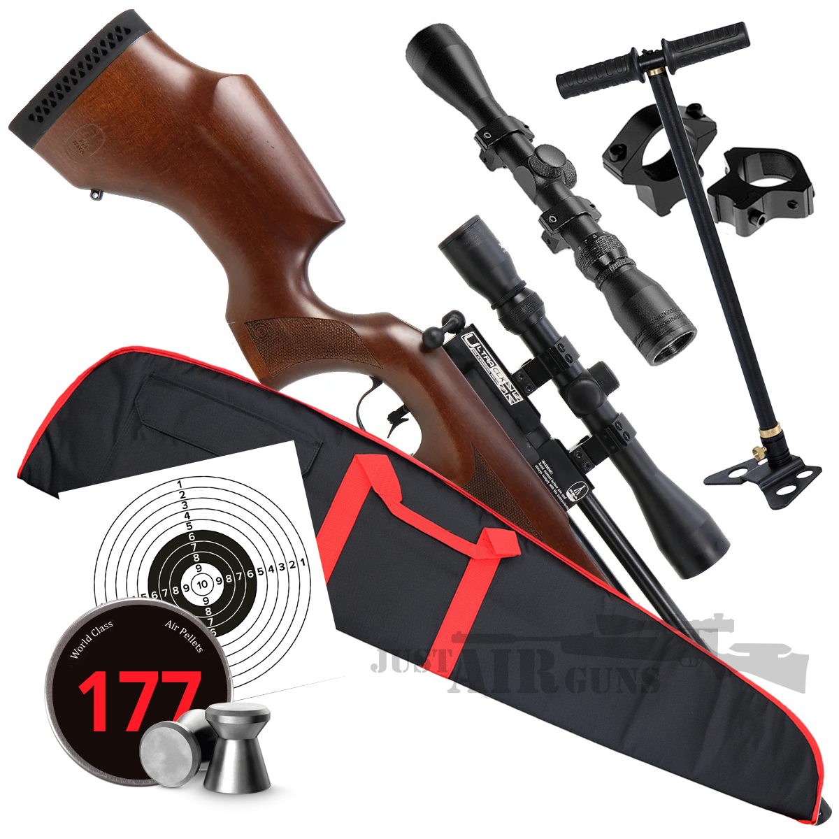 BSA Ultra CLX .177 Beech Stock Air Rifle Bundle Set X2 - Just Air Guns