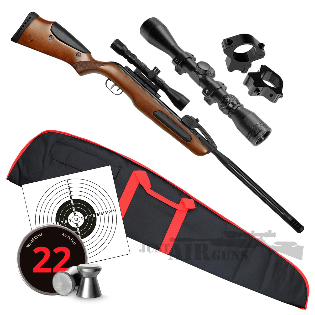 Gamo Maxxim Elite Multishot .22 Air Rifle with Scope Bundle Set - Just ...