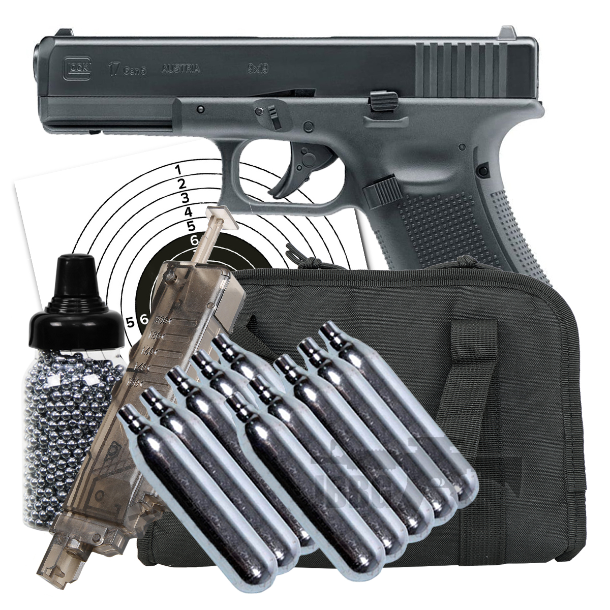 Glock 17 Gen5 CO2 Air Pistol Bundle Set - Just Air Guns