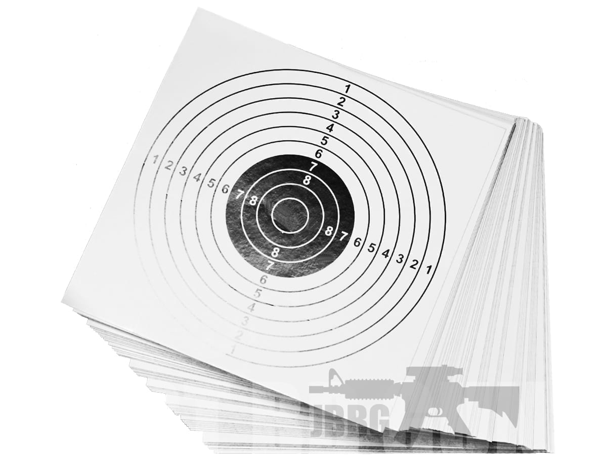 100 Card Targets White - Just Air Guns