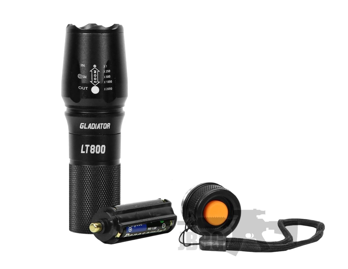 Gladiator LT800 Military LED Metal Torch - Just Air Guns