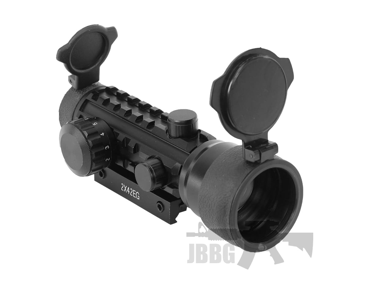 Red Dot Rifle Scope 2x42 Tri Picatinny Rail - Just Air Guns