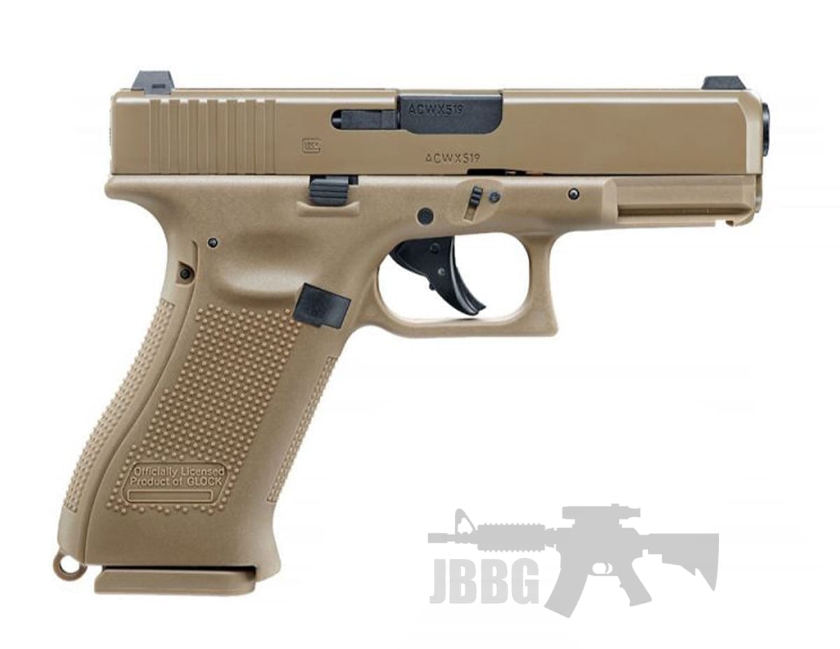 Glock 19X Tan CO2 Pistol with Blowback 4.5 - Just Air Guns