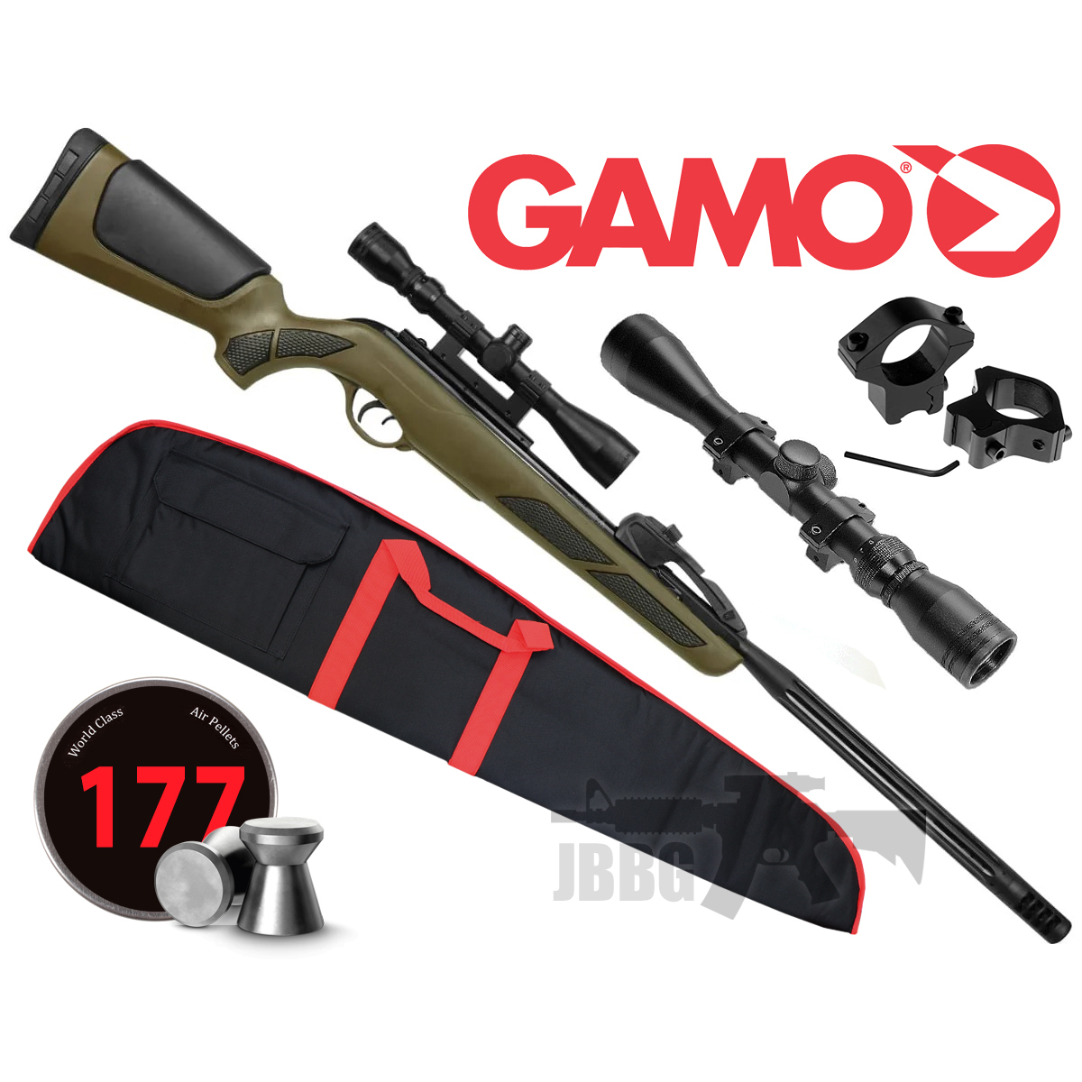 Gamo V.Swarm Barr G1 16J .177 Air Rifle Bundle Set - Just Air Guns
