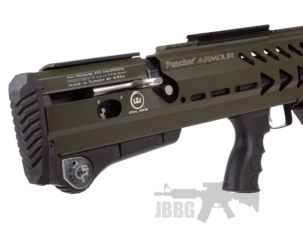 Kral Arms Puncher Armour .177 Air Rifle Green - Just Air Guns