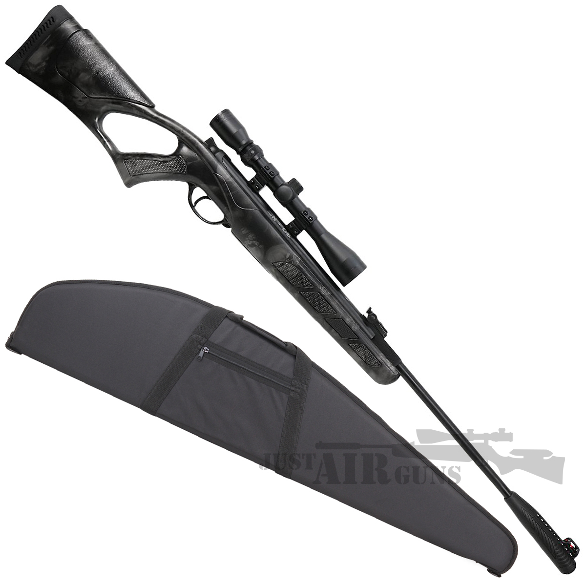 Kral Arms Champion Skull Camo Stock Air Rifle Kit .22 - Just Air Guns