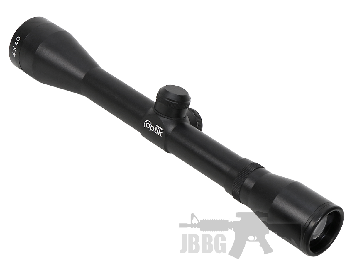 Optik Qo4 Richter Scope 4x40 with Mounts - Just Air Guns