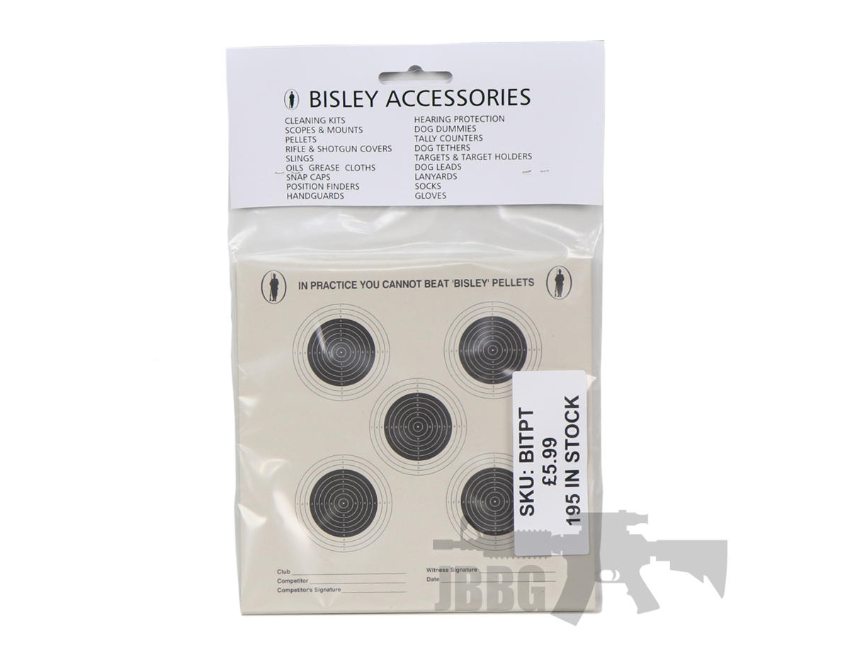 Bisley Paper Target 25 Pack 17CM - Just Air Guns