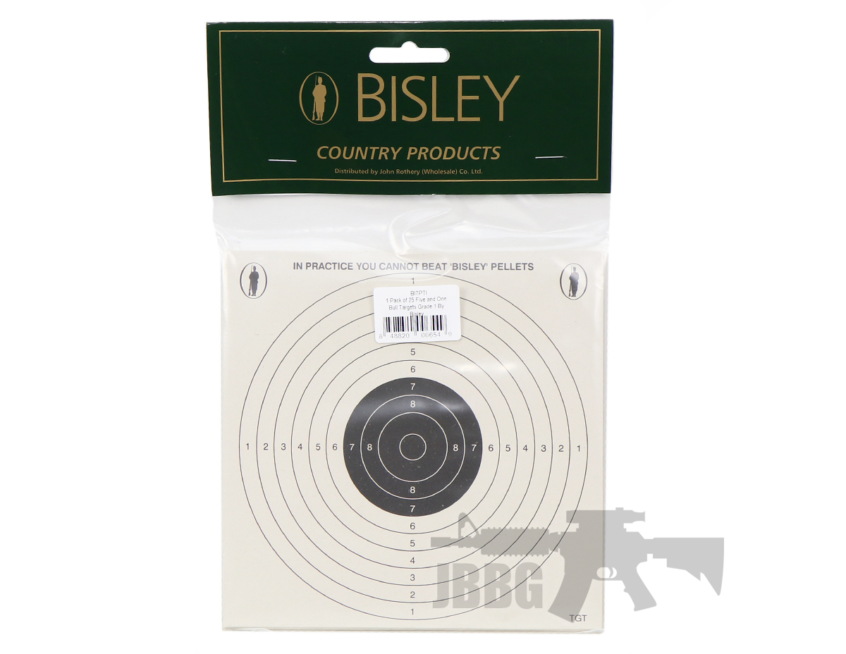 Bisley Paper Target 25 Pack 17CM - Just Air Guns