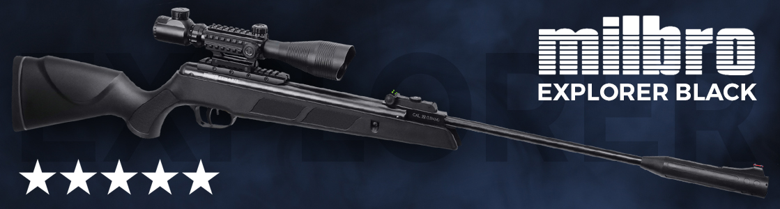 Milbro Explorer Black .22 Spring Air Rifle - Just Air Guns