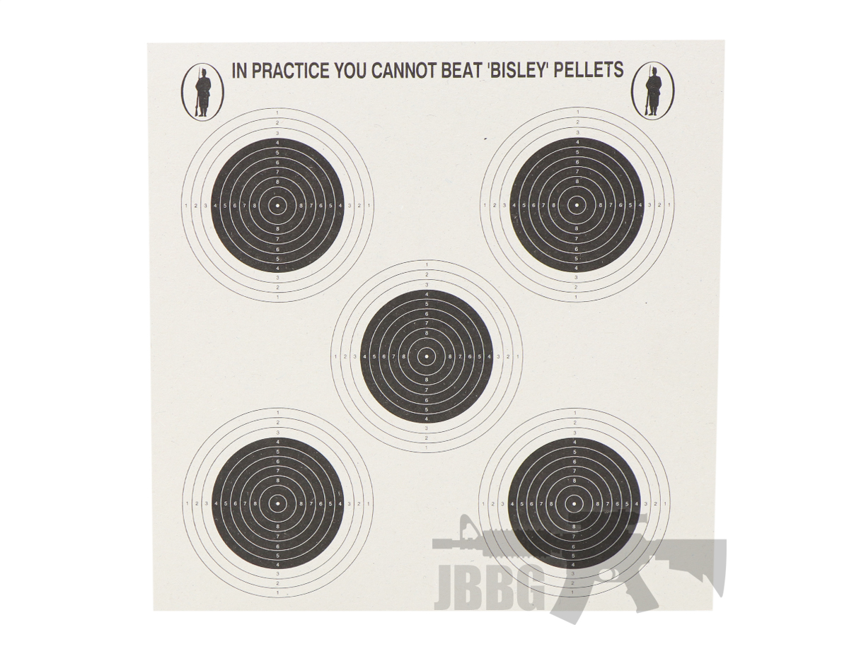 Bisley 14cm Card Airgun Targets 1000 - Just Air Guns
