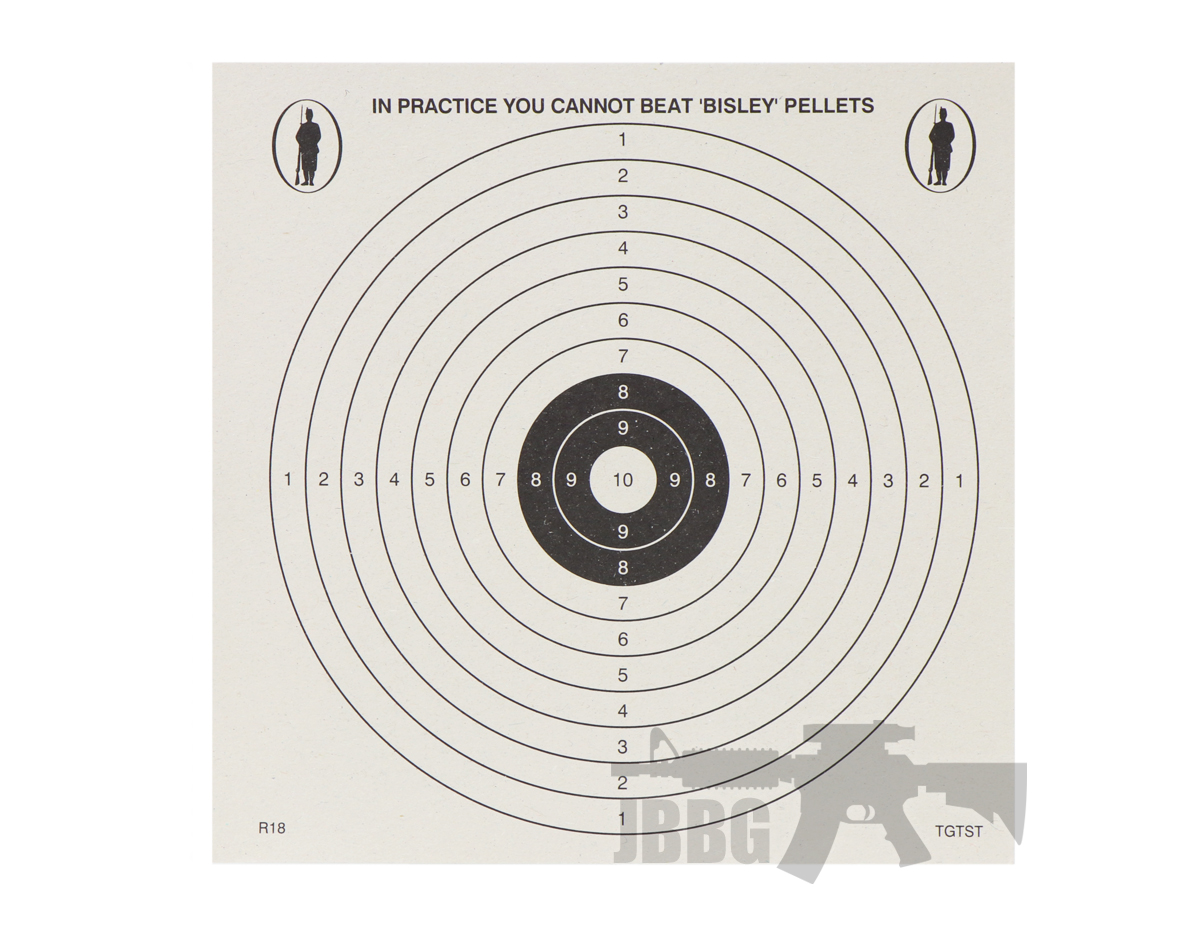 Bisley 14cm Card Airgun Targets 1000 - Just Air Guns