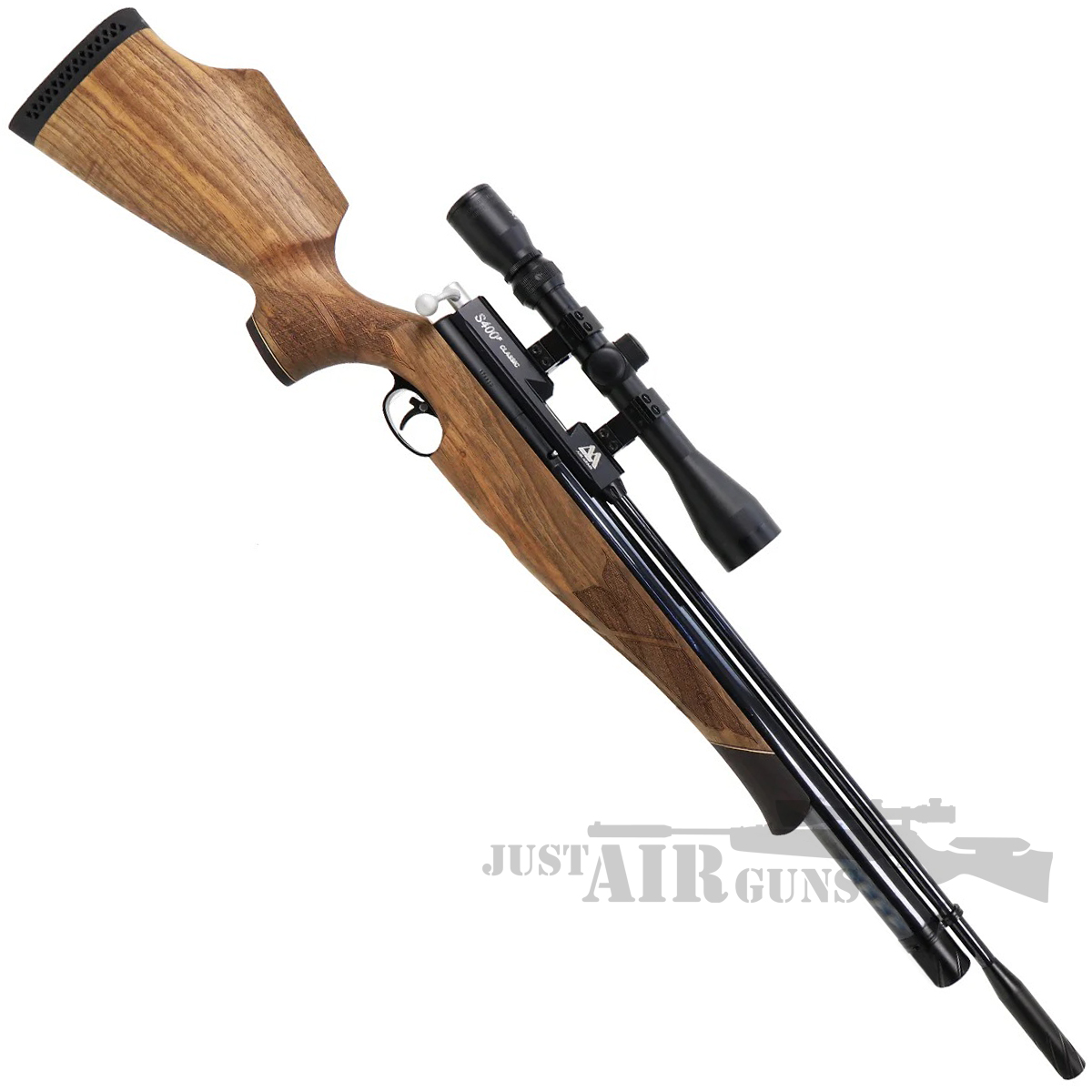 AirArms S400 Single Shot Air Rifle Walnut Stock .22 - Just Air Guns
