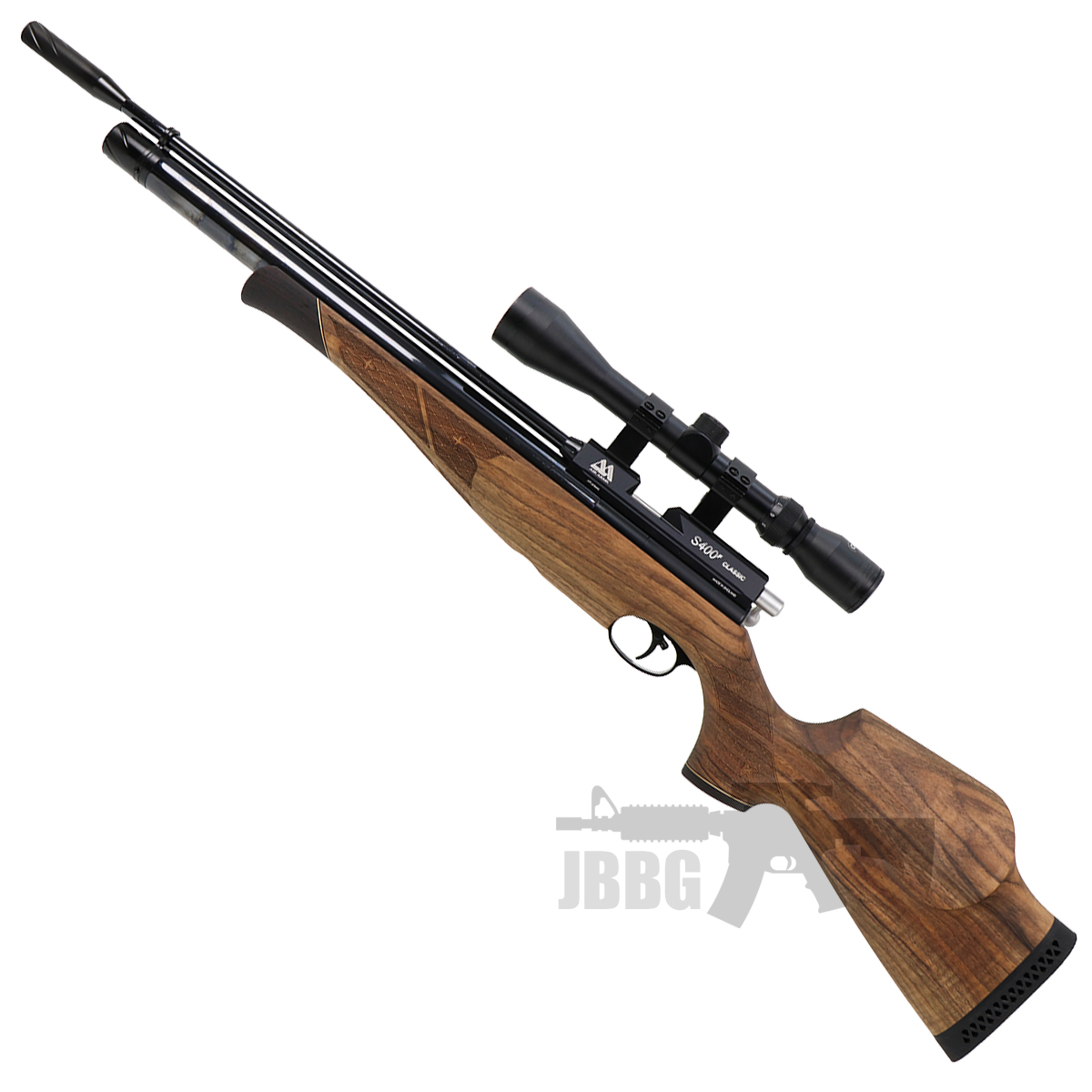 AirArms S400 Single Shot Air Rifle Walnut Stock .177 - Just Air Guns