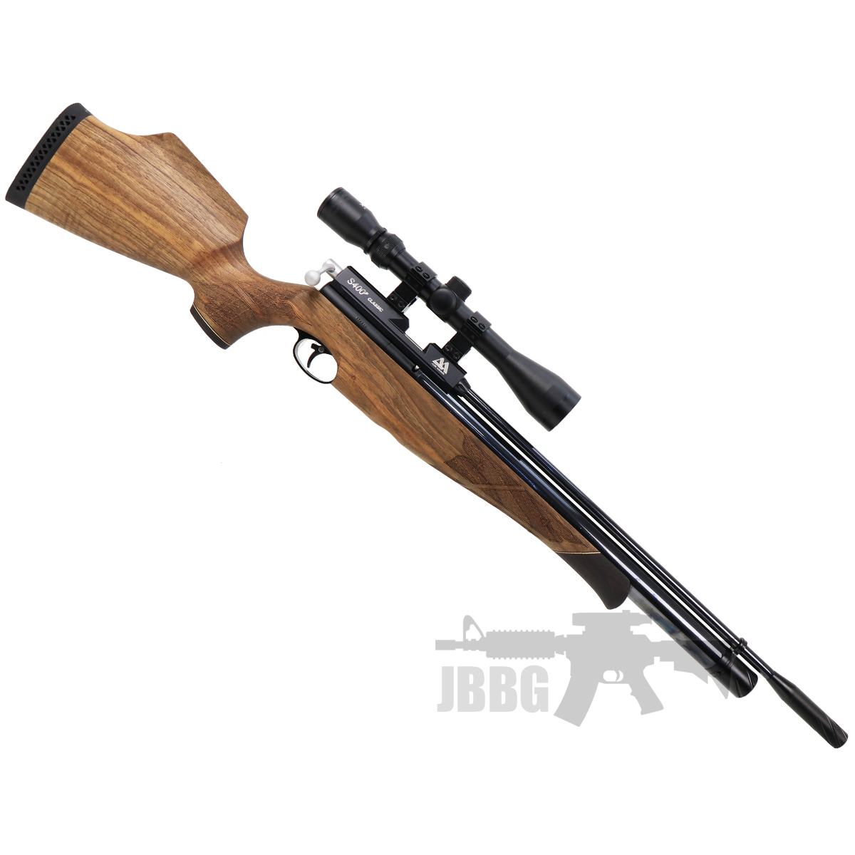 AirArms S400 Single Shot Air Rifle Walnut Stock .177 - Just Air Guns