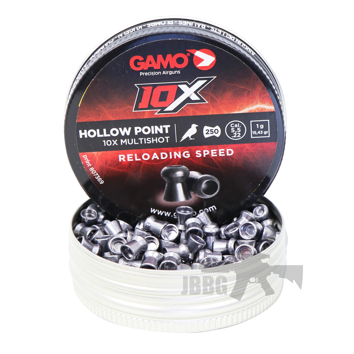 Air Gun Pellets Gamo Hollow Point 10 X 5.5 MM .22 250 PCS - Just Air Guns