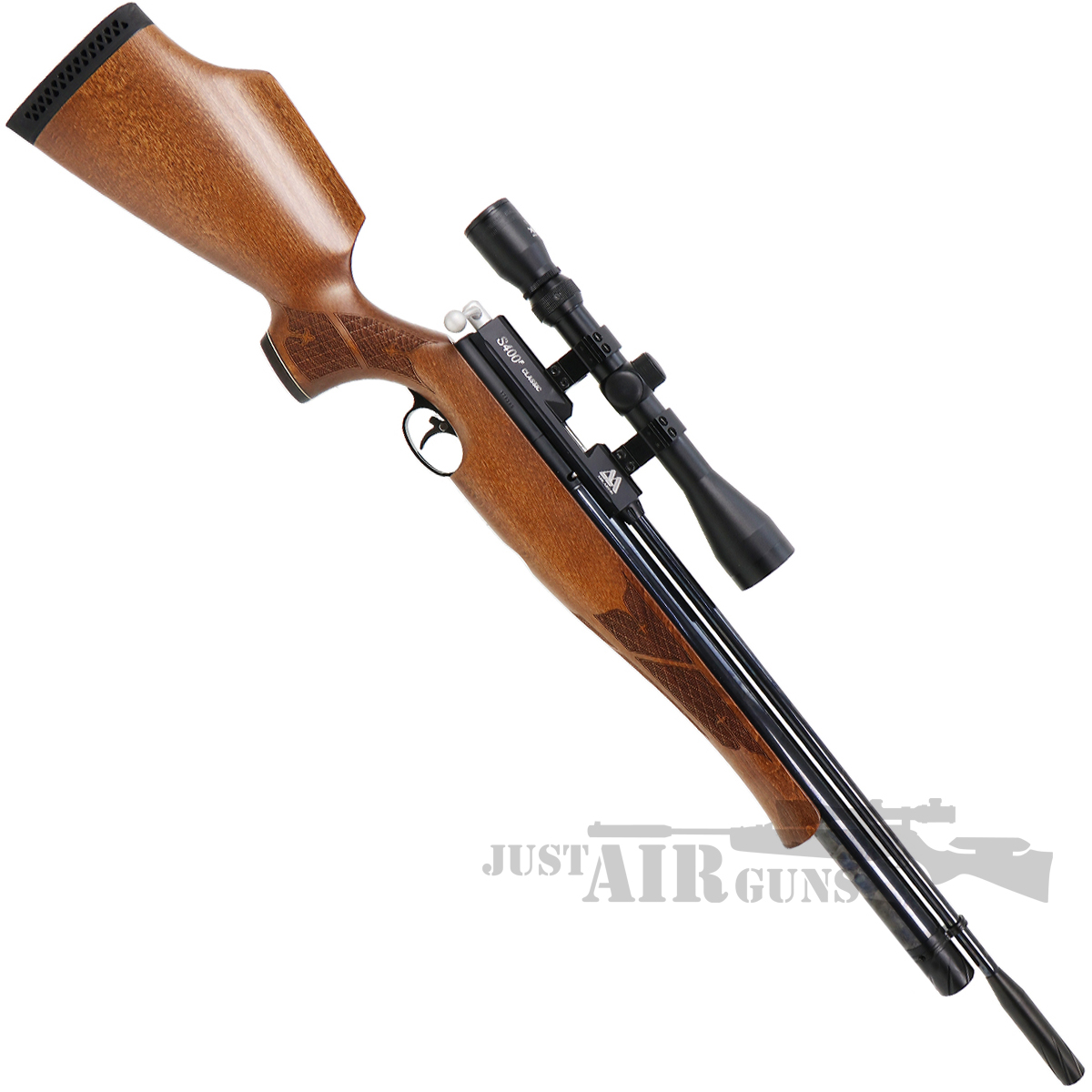 AirArms S400 Single Shot Air Rifle Beech Stock .177 - Just Air Guns