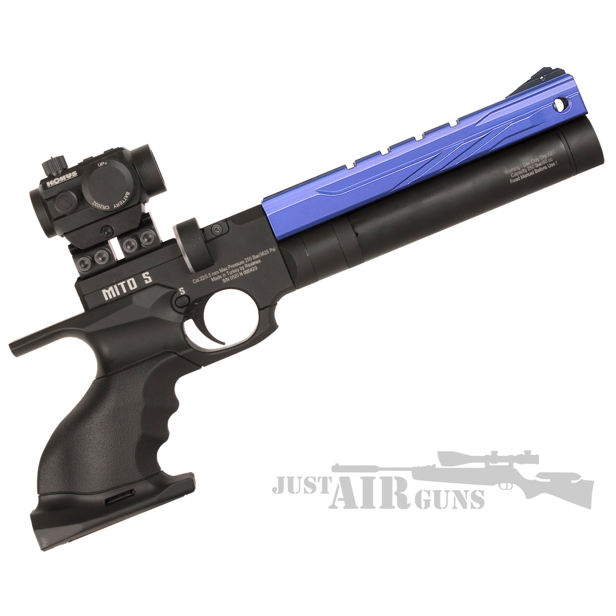 Reximex Mito PCP Air Pistol - Synthetic Blue .177 - Just Air Guns