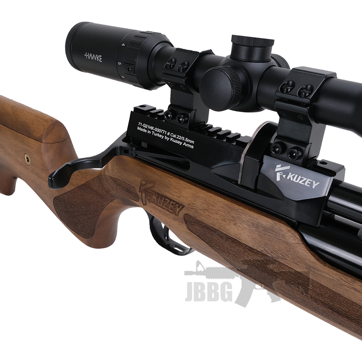 Kuzey K600 PCP air rifle Walnut Stock .22 - Just Air Guns