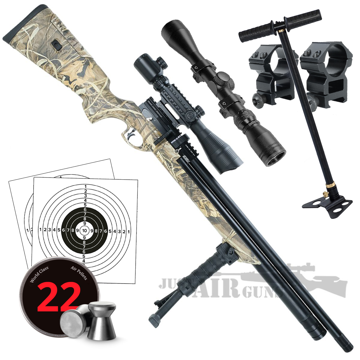 Niksan ARCHERO-C PCP Air Rifle Bundle Set .22 - Just Air Guns
