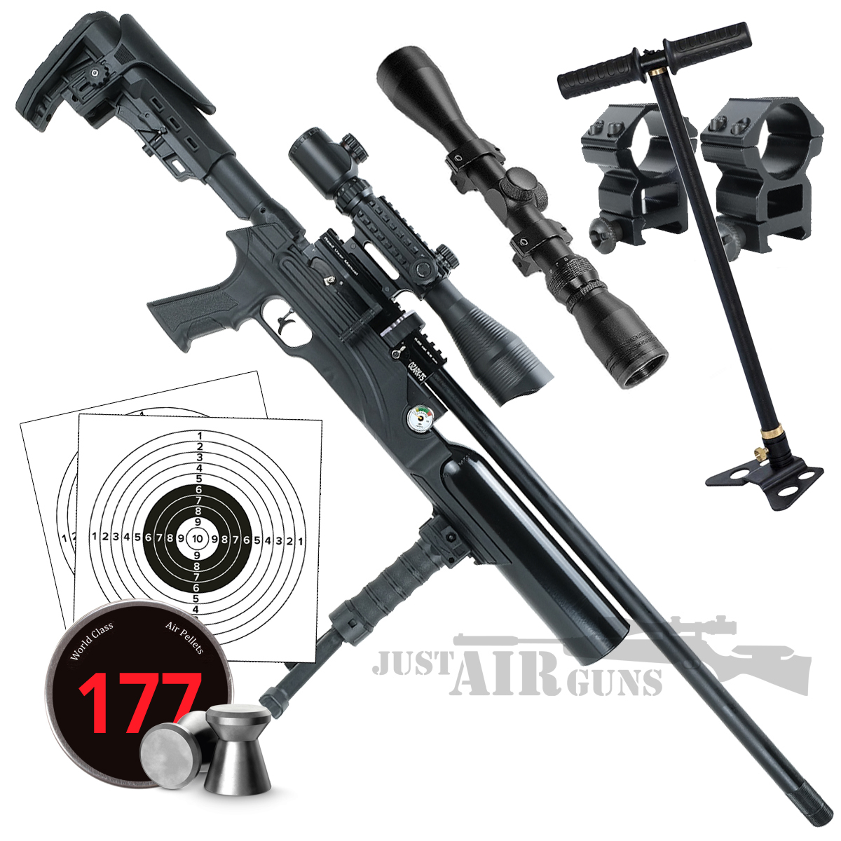 Niksan OZARK-TS PCP Air Rifle Bundle Set .177 - Just Air Guns