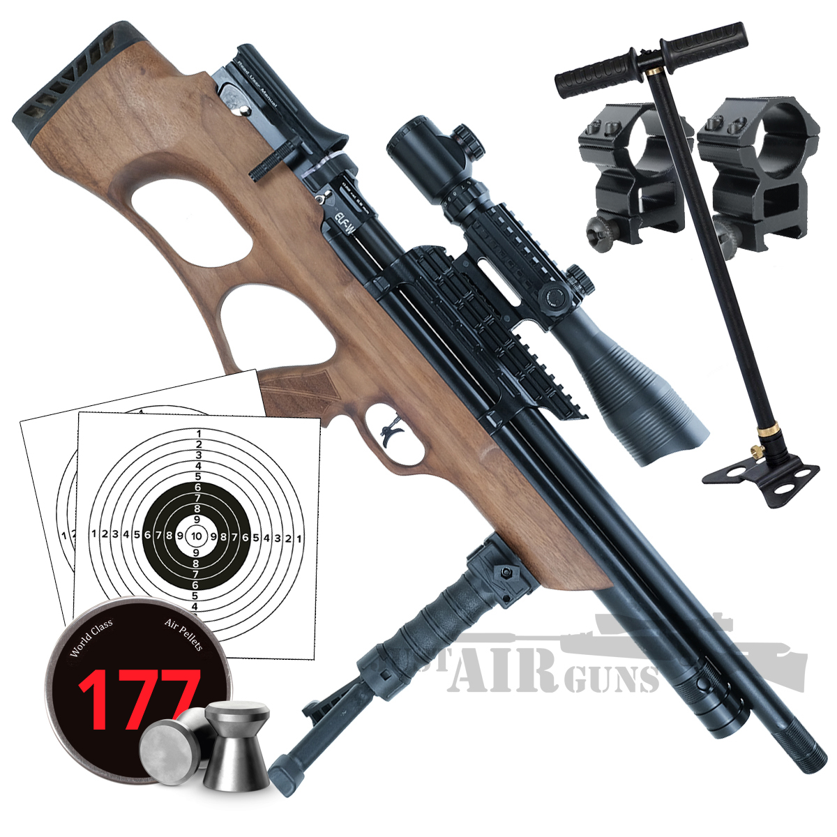 Niksan ELF-W PCP Air Rifle Bundle Set .177 - Just Air Guns