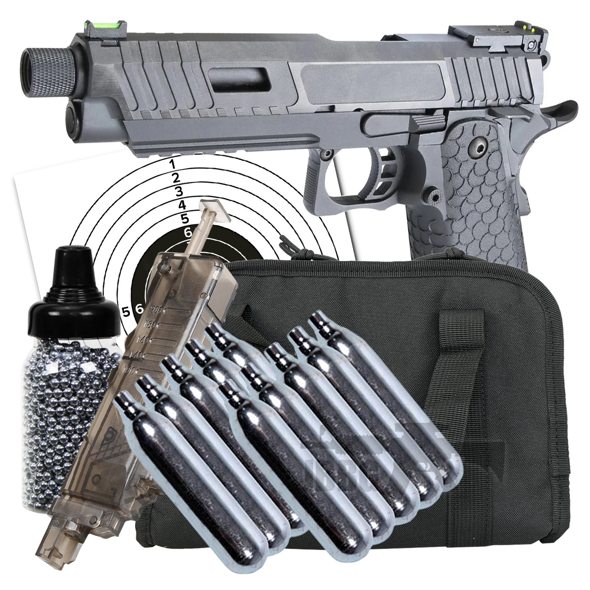 Baba Yaga Combat Master Hi-Capa Co2 Blowback Air Pistol 1X Bundle Set
