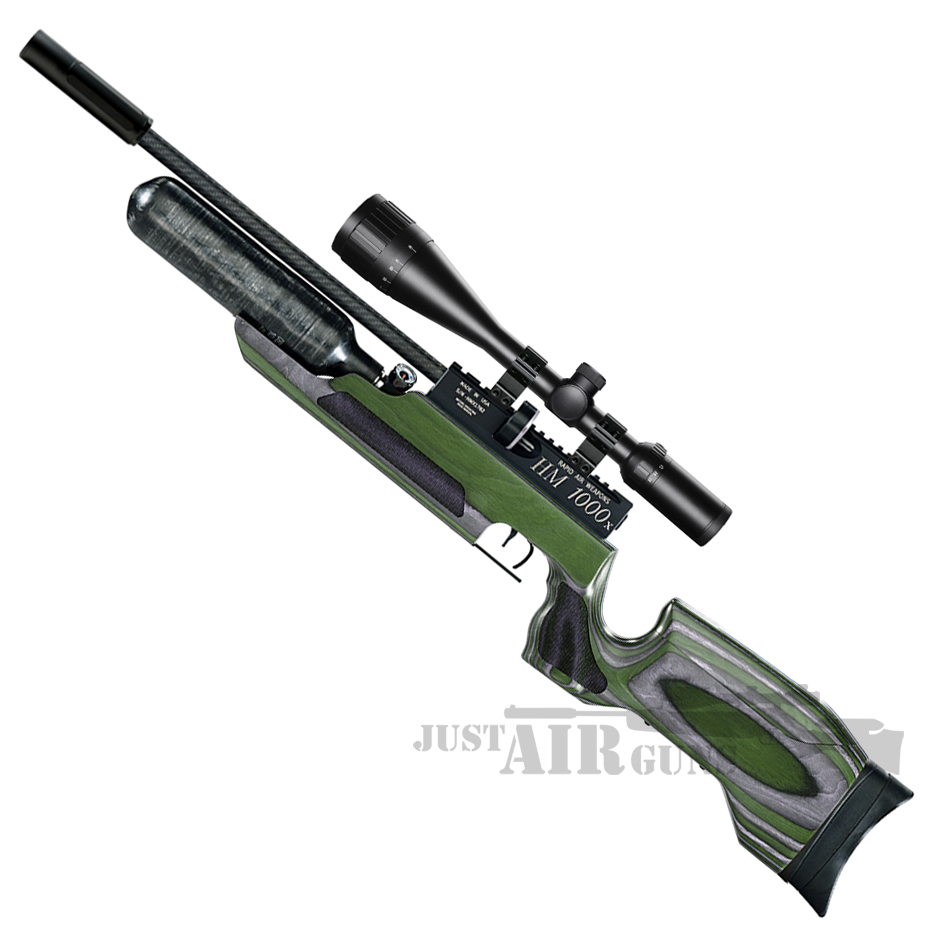 RAW HM1000x Laminate Stock Air Rifle 22 - Green - Just Air Guns