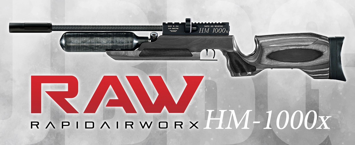 RAW HM1000x Laminate Stock Air Rifle 22 - Black - Just Air Guns