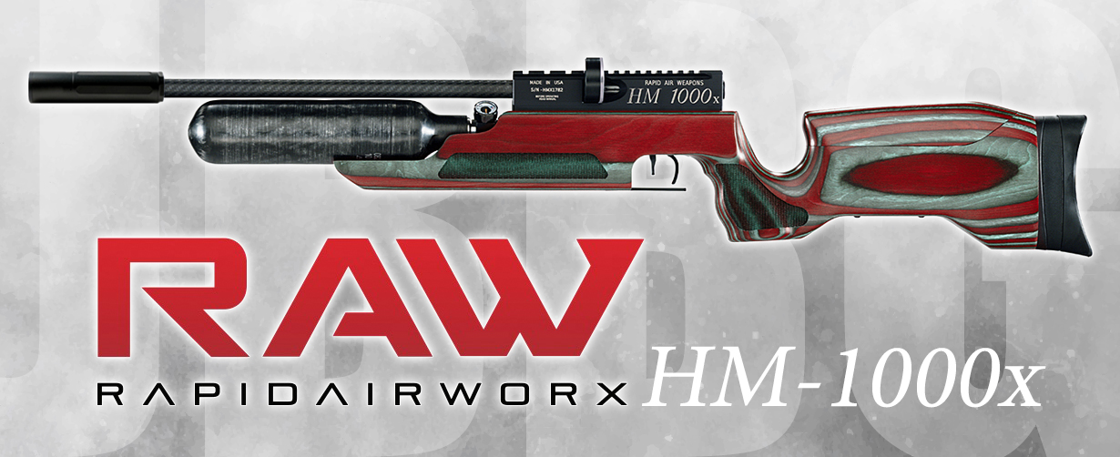 RAW HM1000x Laminate Stock Air Rifle 22 - Red - Just Air Guns