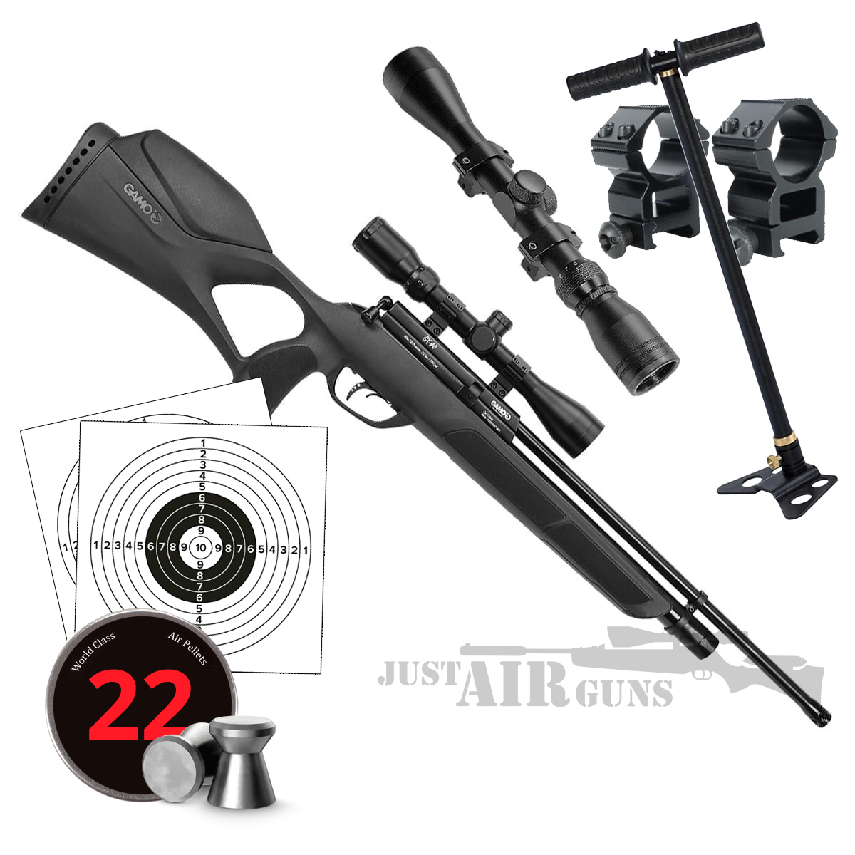 Gamo PCP GX-40 Air Rifle Bundle Set .22 - Just Air Guns