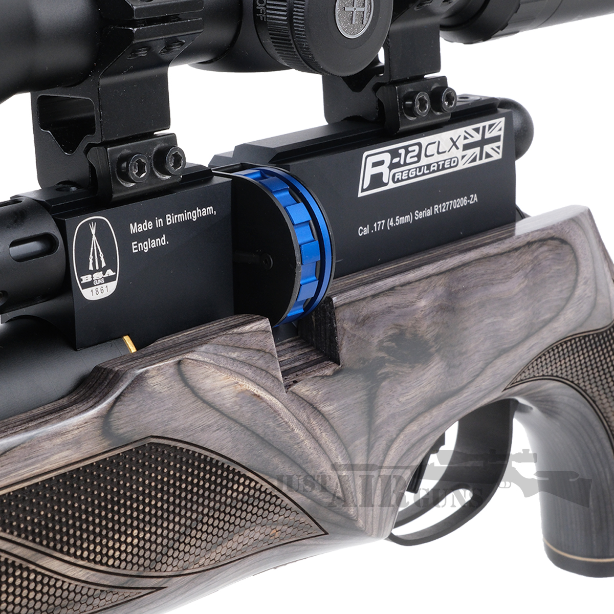 BSA R12 CLX Bolt Action Air Rifle Black Pepper Laminate .177