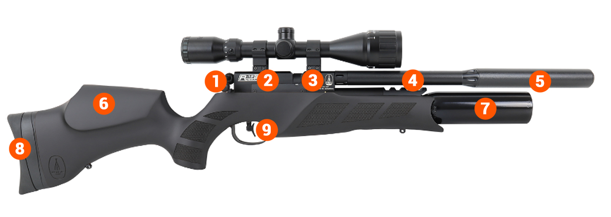 BSA R12 CLX Bolt Action Super Carbine Air Rifle Black Edition .22