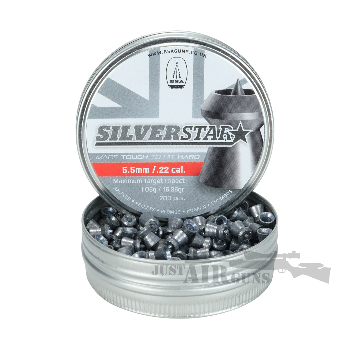 BSA Silverstar Premium Pellets .22 x 200 - Just Air Guns