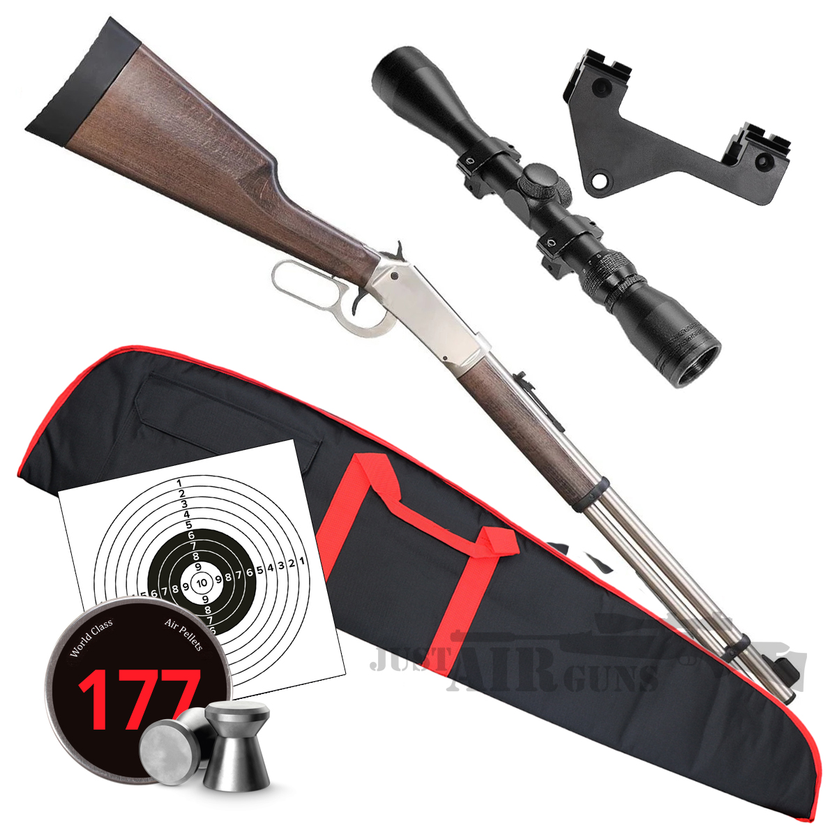 Umarex Walther Lever Action Steel Air Rifle Bundle - Just Air Guns