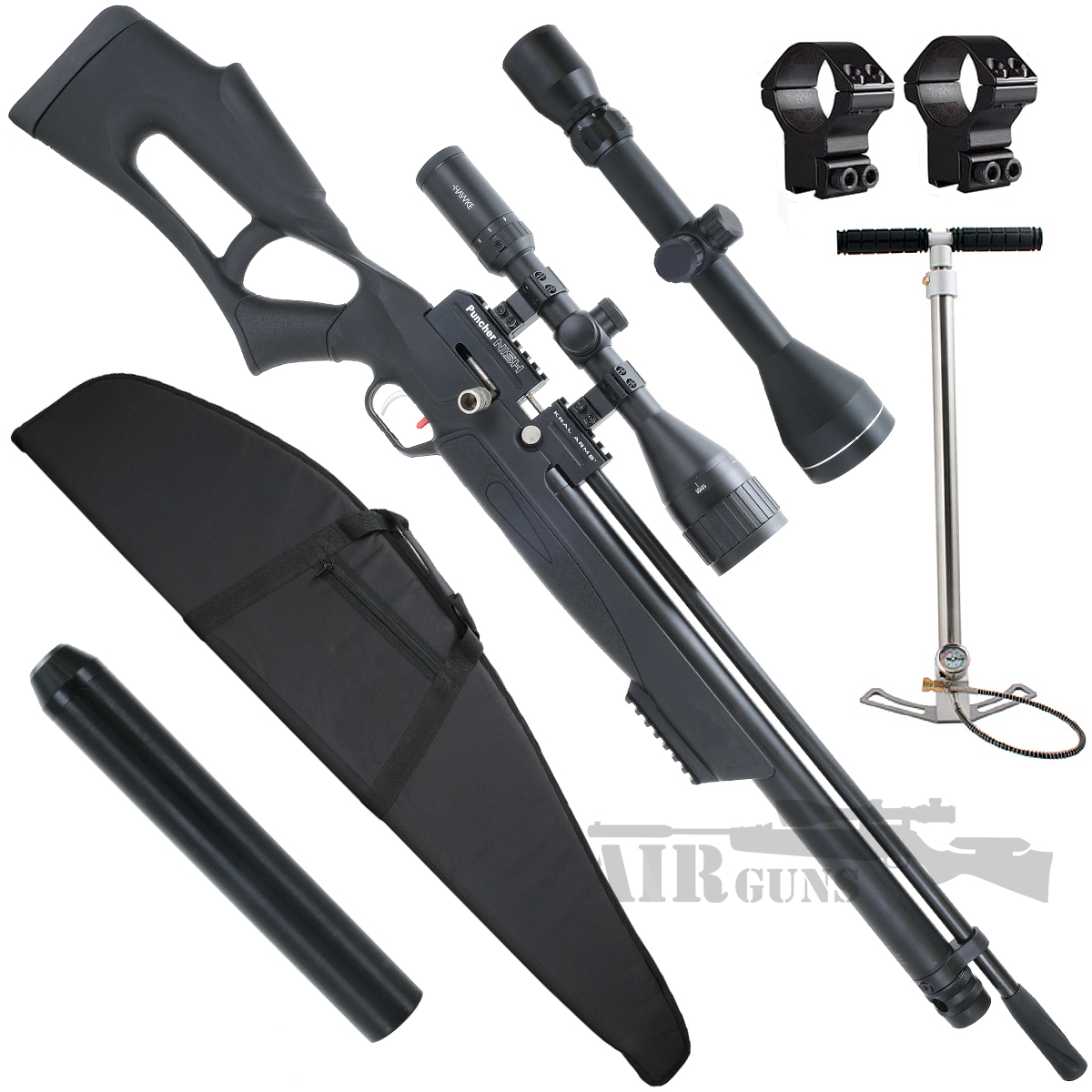 Kral Puncher Nish Synthetic Pcp Air Rifle Complete Set 177