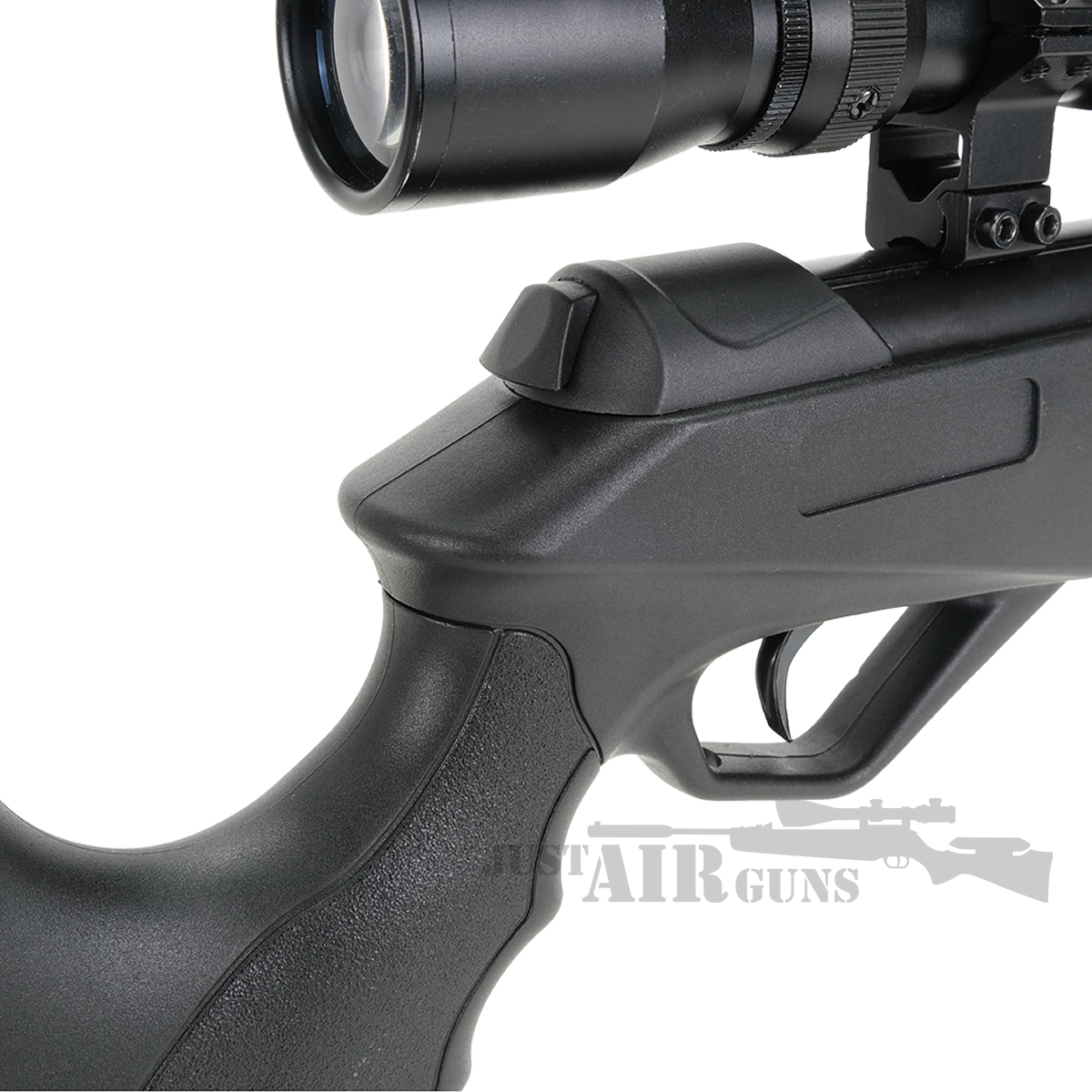 TXG01 Gas Ram Break Barrel Air Rifle Black Stock .22