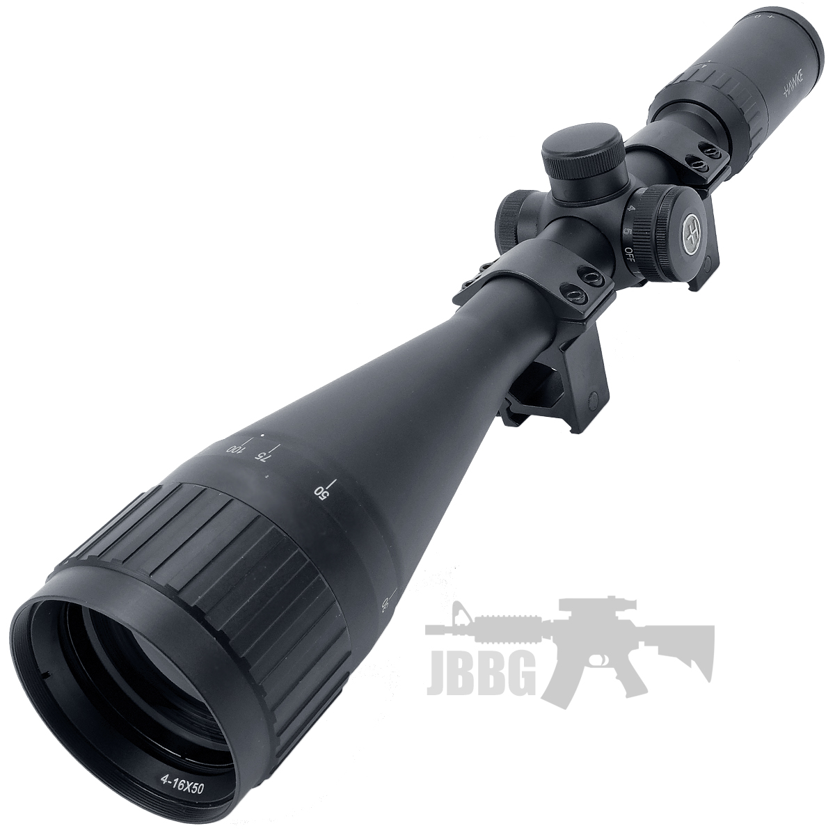 Fast Mount 4-16x50 AO IR (Mil Dot) Hawke Scope with Weaver Mounts