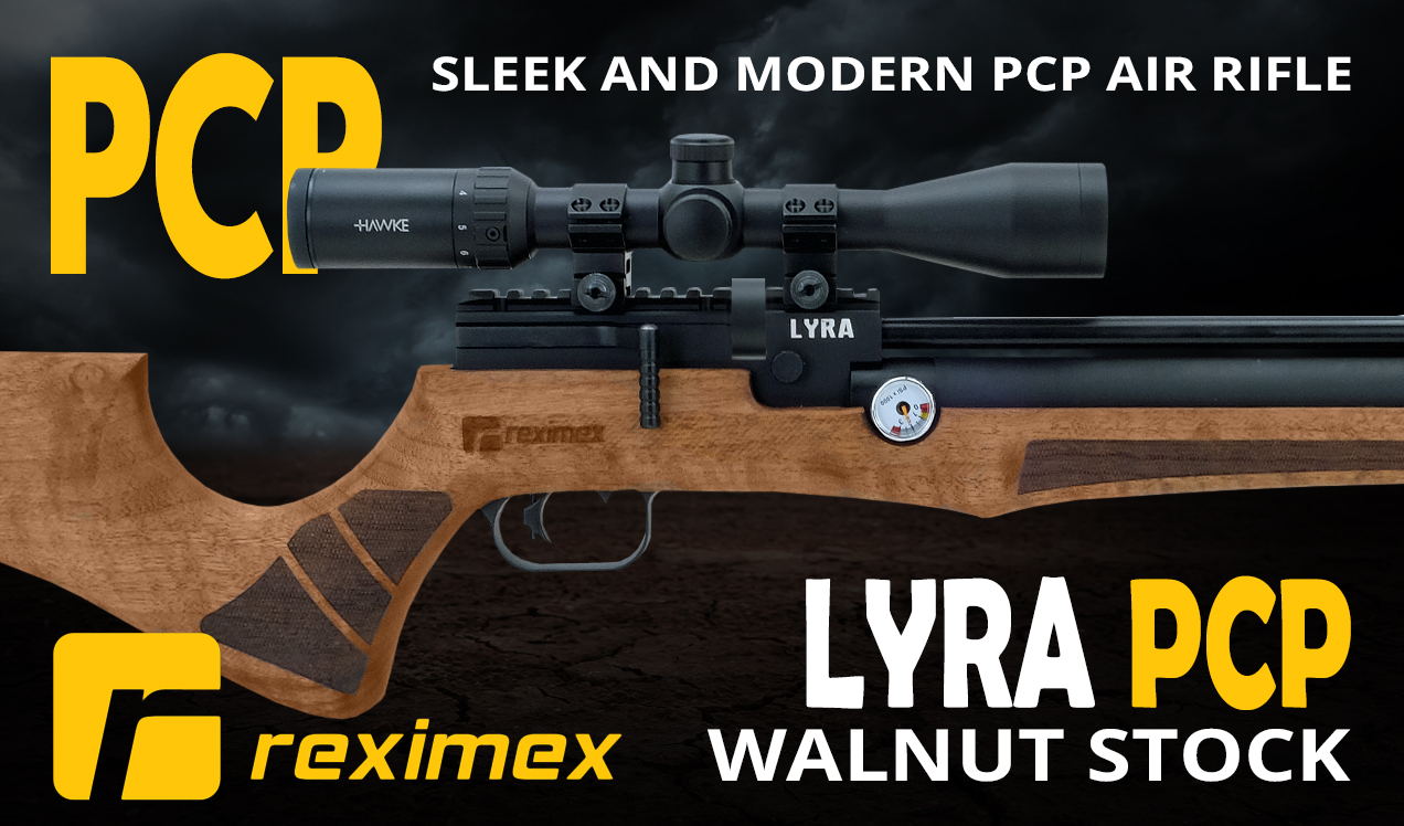 Reximex LYRA PCP Air Rifle with Walnut Stock .22 - Just Air Guns