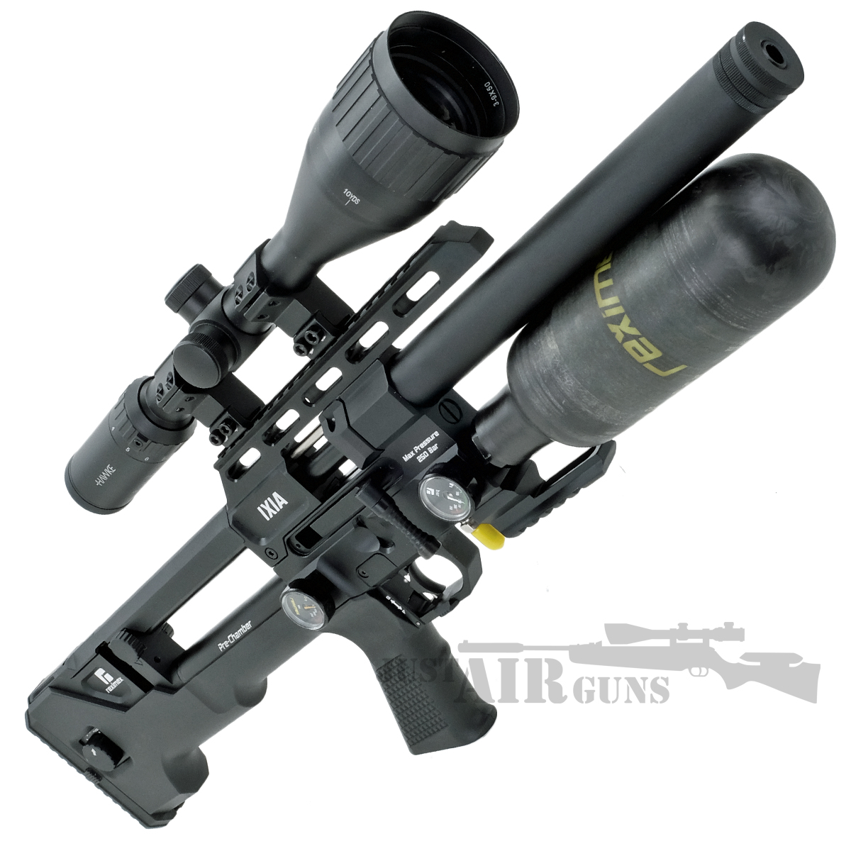 Reximex IXIA Compact Black PCP Air Rifle Carbon Tank .177 - Just Air Guns