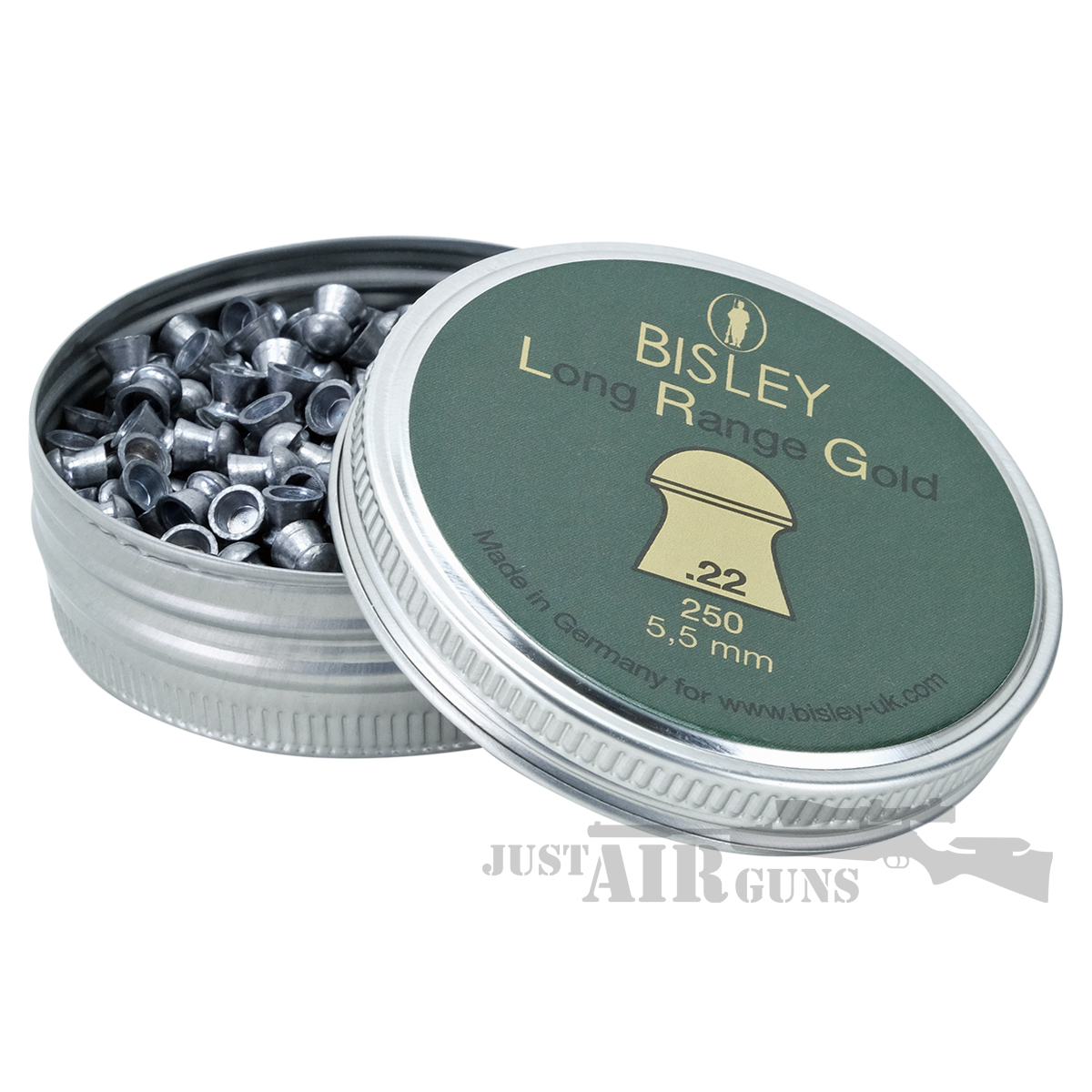 250 Bisley Long Range Gold Pellets 22 - Just Air Guns