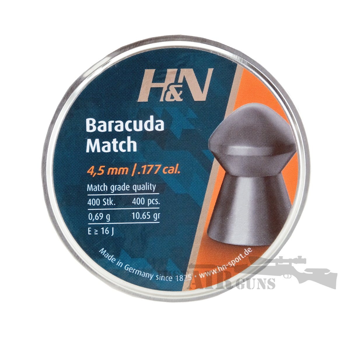 H&N Baracuda Match .177 400ct Pellets HNBM451 - Just Air Guns
