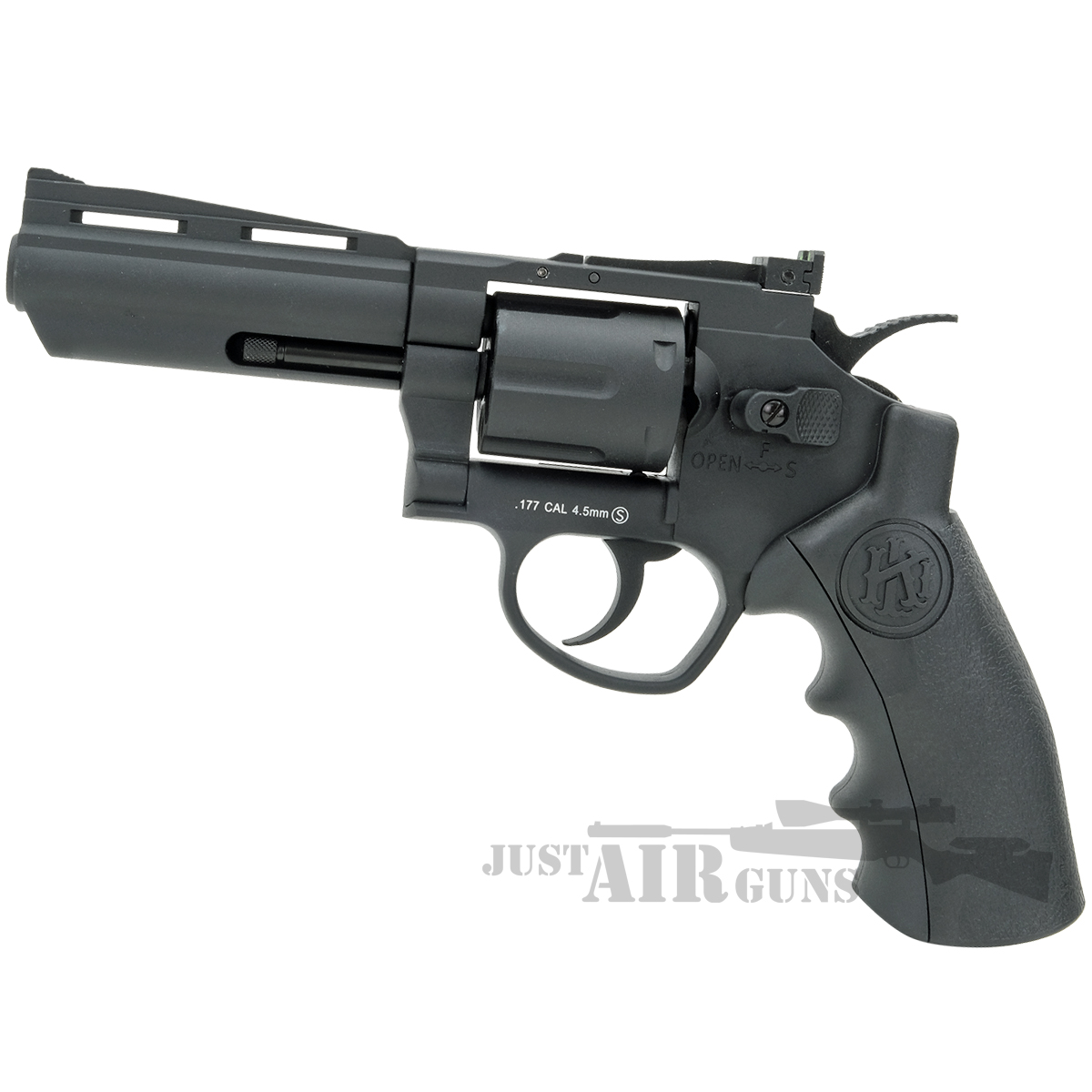 KL Herc 4 Airgun Revolver Co2 Dual Ammo Black Titan - Just Air Guns