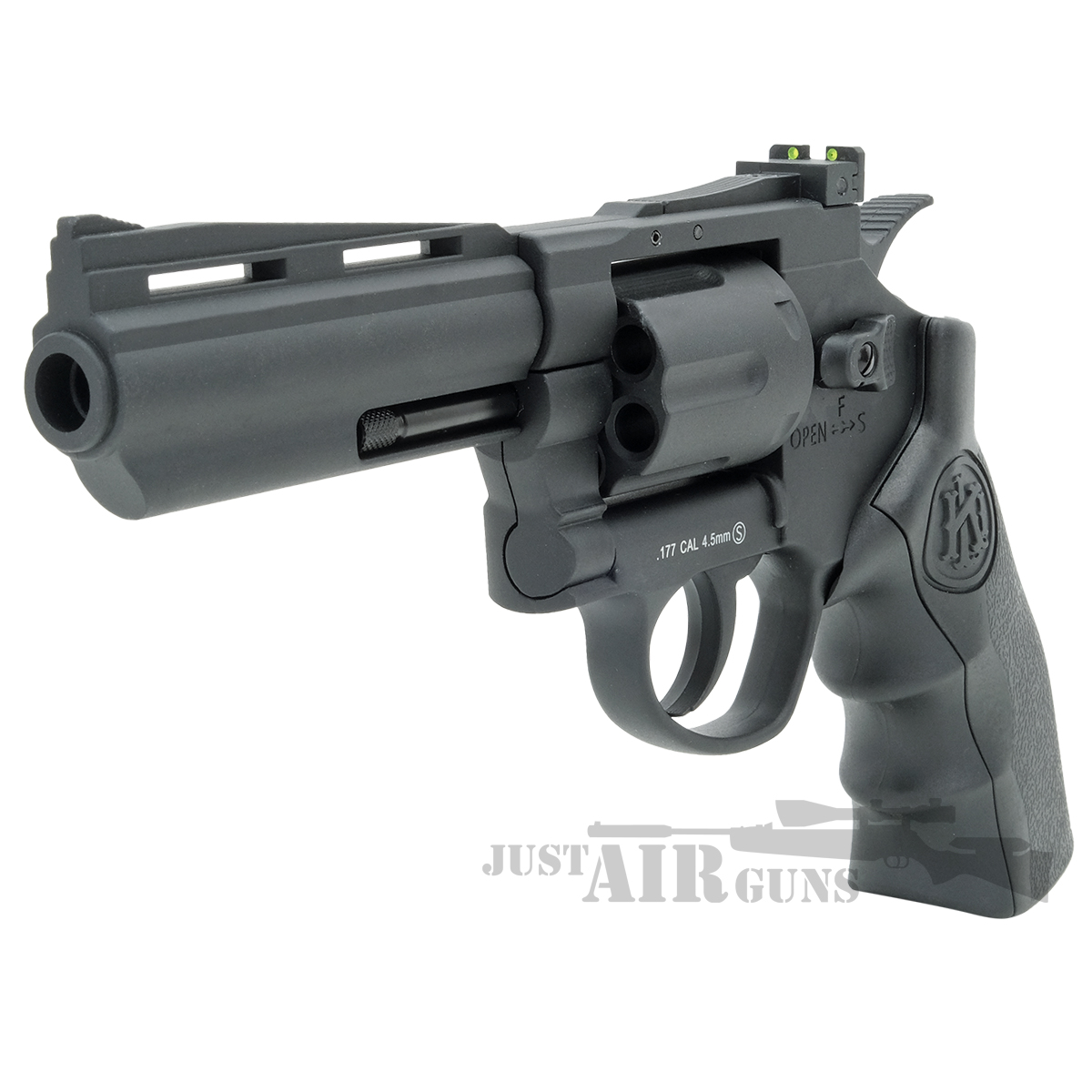 KL Herc 4 Airgun Revolver Co2 Dual Ammo Black Titan - Just Air Guns