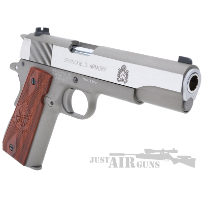 1911 Mil Spec Stainless CO2 Blowback Air Pistol - Just Air Guns