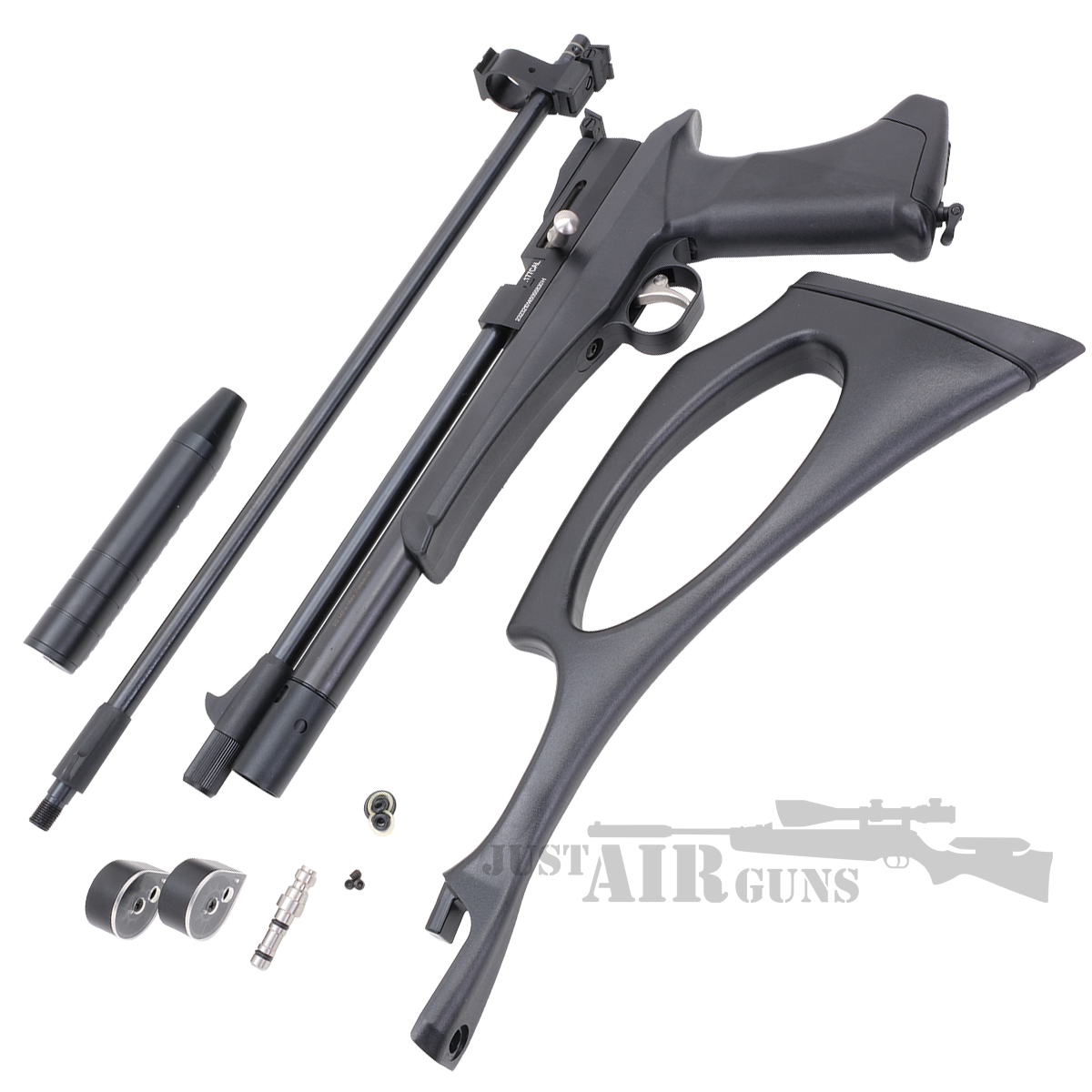 Victory CP2 PCP Airgun .177 Pistol and Rifle Kit Black - Just Air Guns
