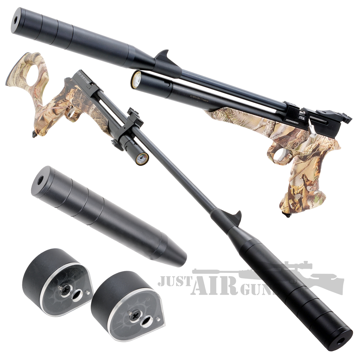 Victory CP2 PCP Airgun .22 Pistol and Rifle Kit Camo - Just Air Guns