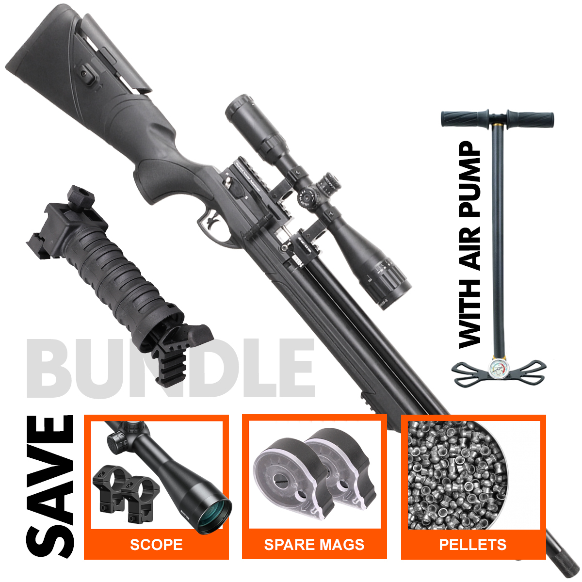 Trimex Arms Archero-S PCP Air Rifle Camo Bundle Set .177